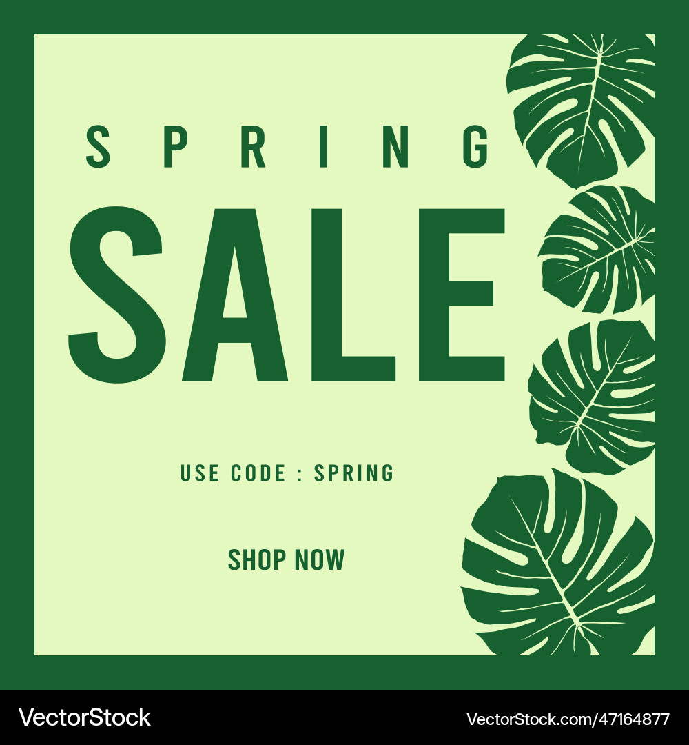 Spring season sale banner Royalty Free Vector Image