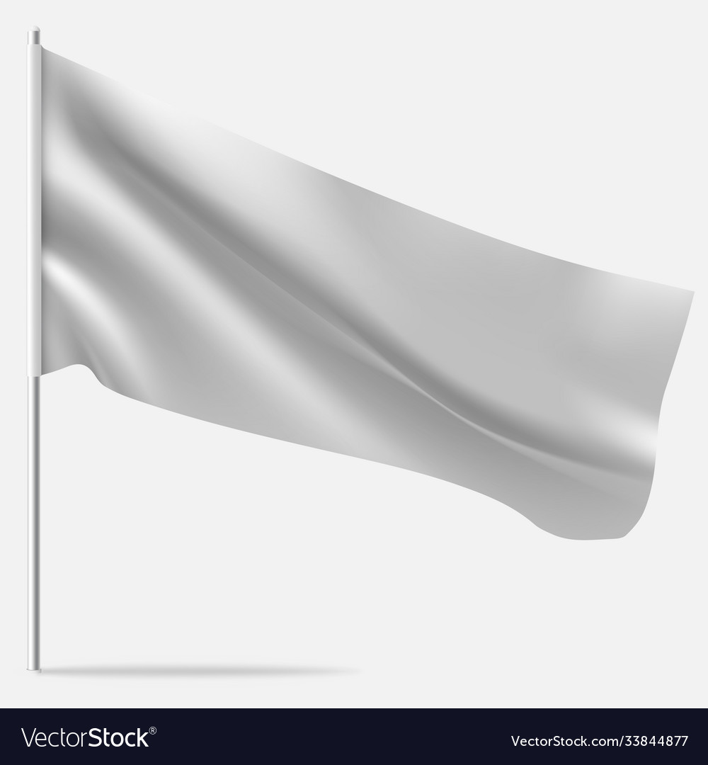 Waving blank flag on flagpole Royalty Free Vector Image Waving blank flag on flagpole Royalty Free Vector Image