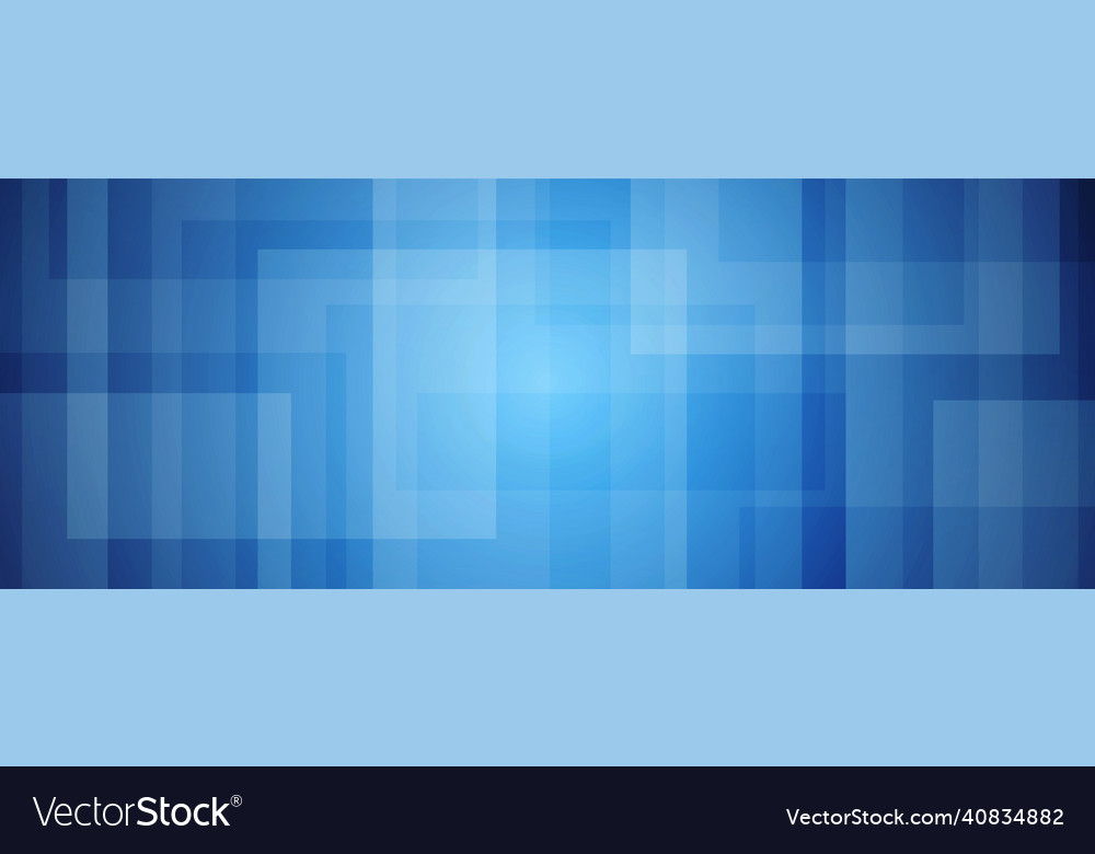 Abstract blue overlapping rectangle background Vector Image