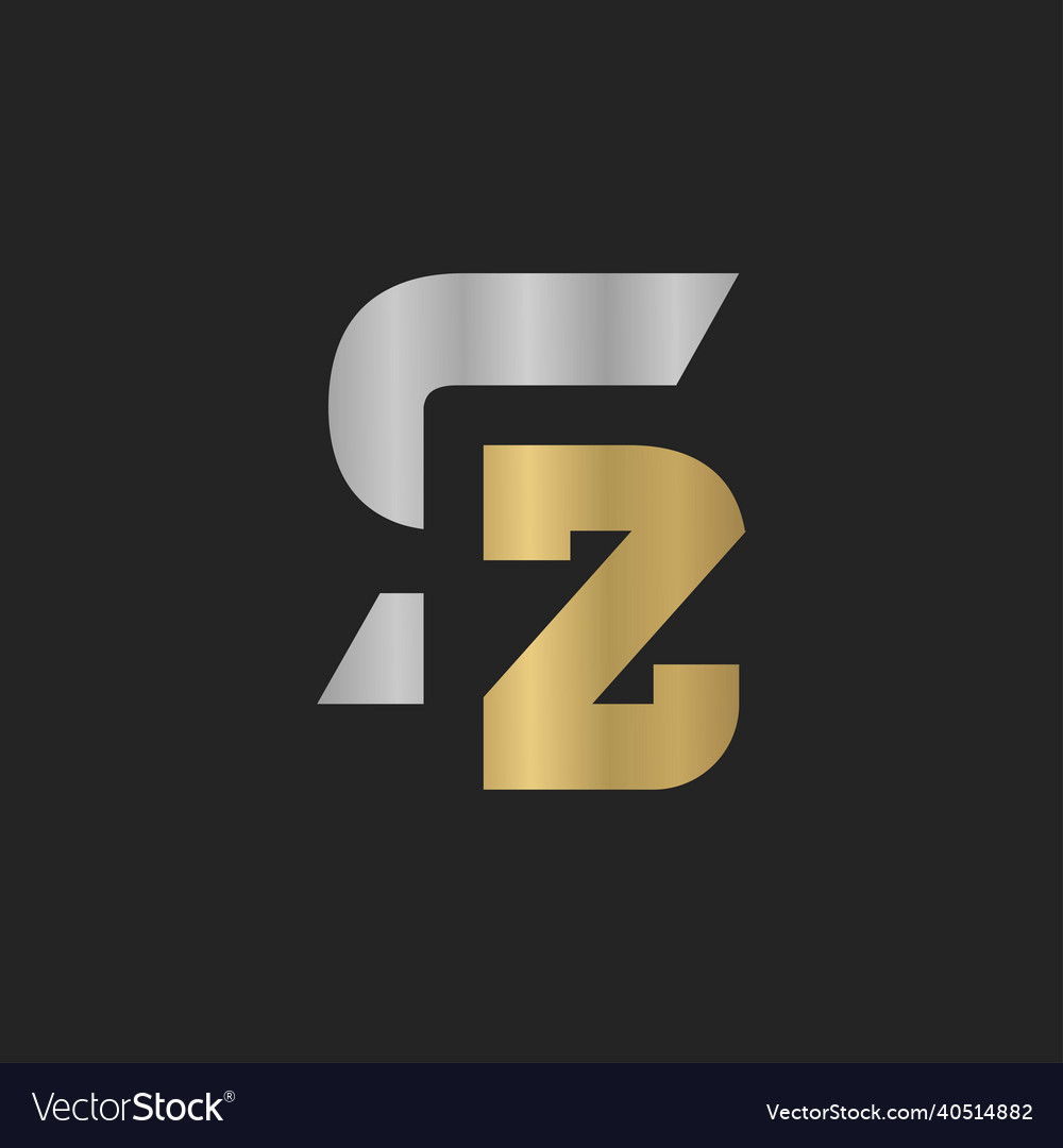 Alphabet initials logo sz zs z and s Royalty Free Vector