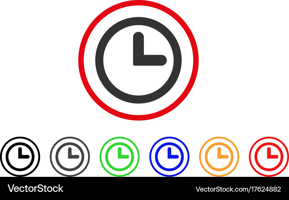 Clock rounded icon Royalty Free Vector Image - VectorStock