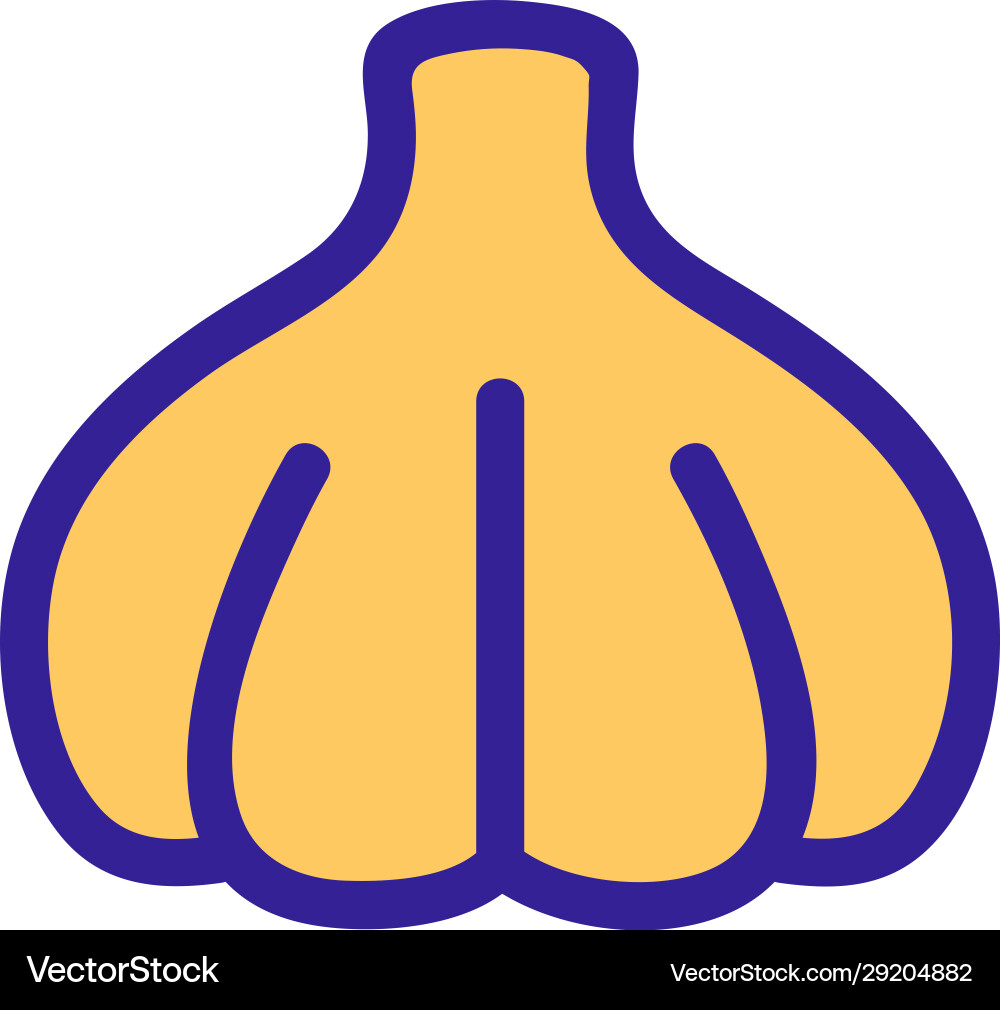 Garlic icon isolated contour symbol Royalty Free Vector