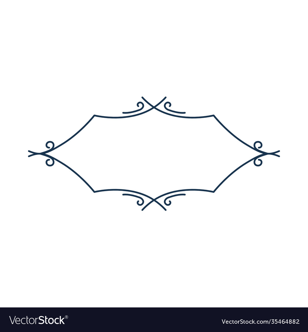 Line frame simple border decoration Royalty Free Vector