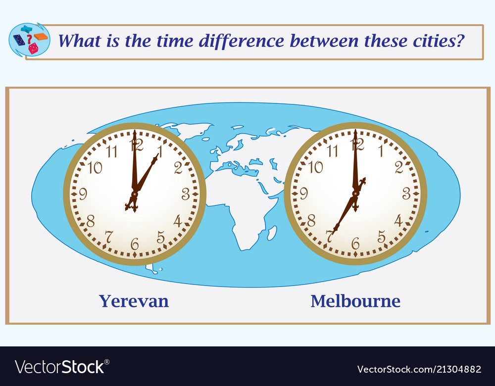 Logical task what is the time difference between Vector Image
