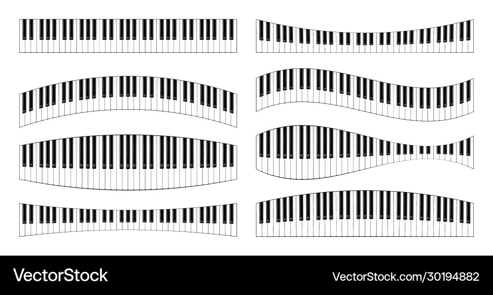 Realistic piano keys set musical instrument Vector Image