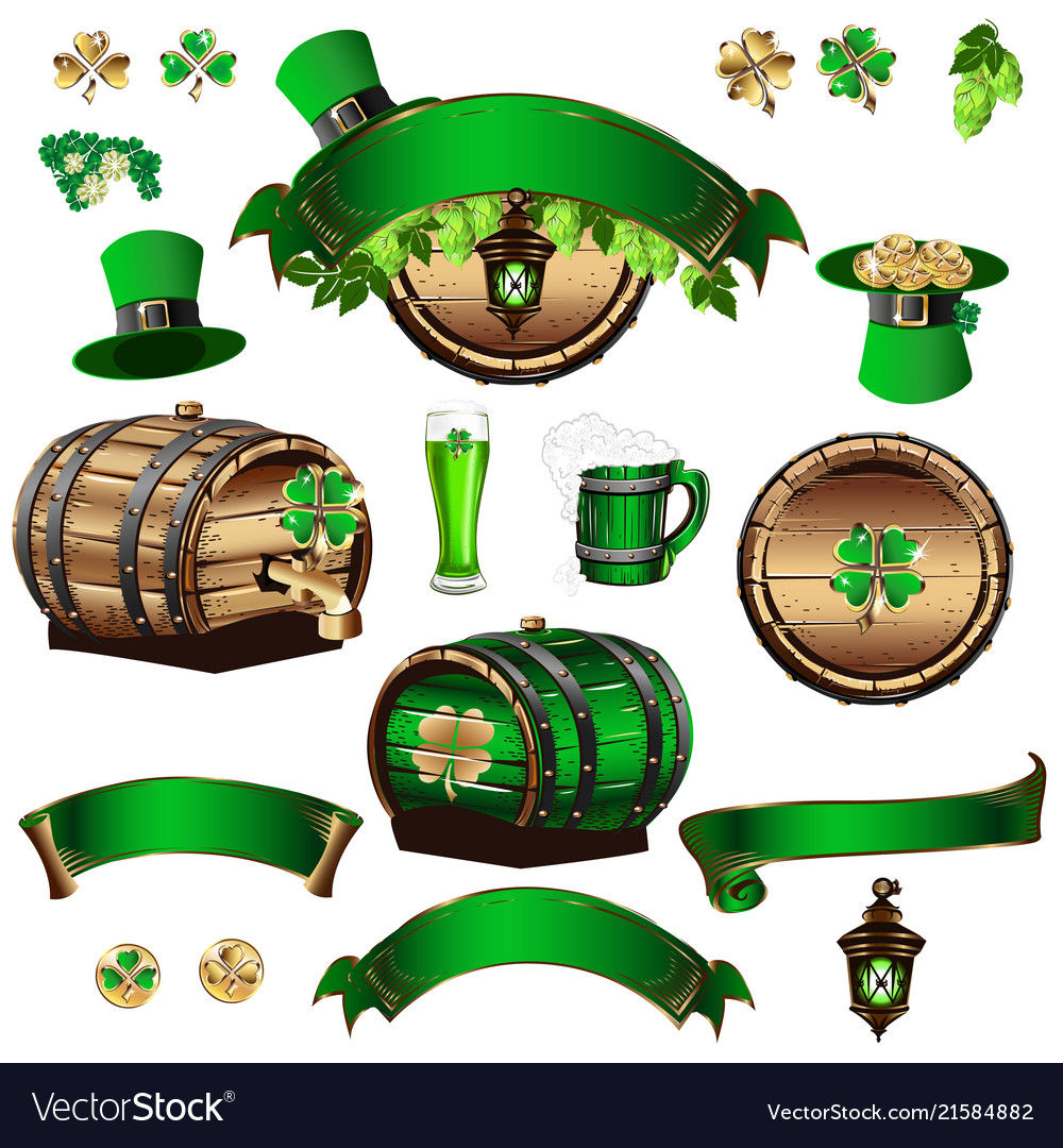 Saint patrick day set Royalty Free Vector Image