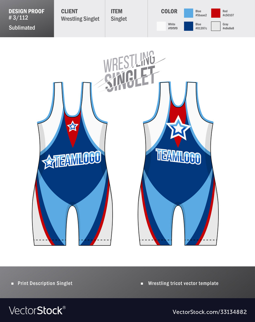 Wrestling Singlet Design Template
