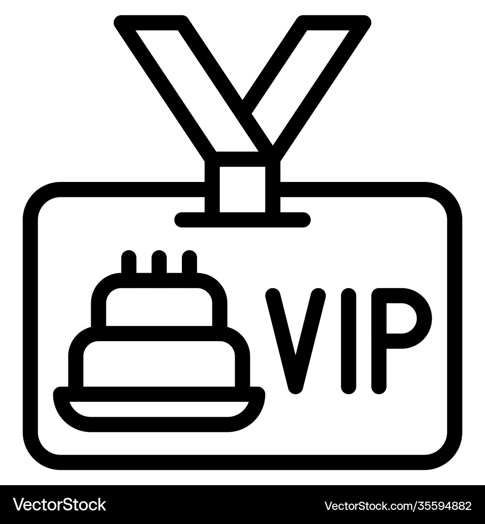 Vip birthday card icon party related Royalty Free Vector