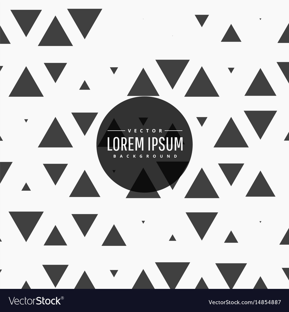 Black triangles pattern on white background Vector Image