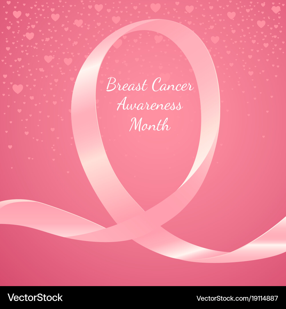 Breast cancer october awareness month Royalty Free Vector