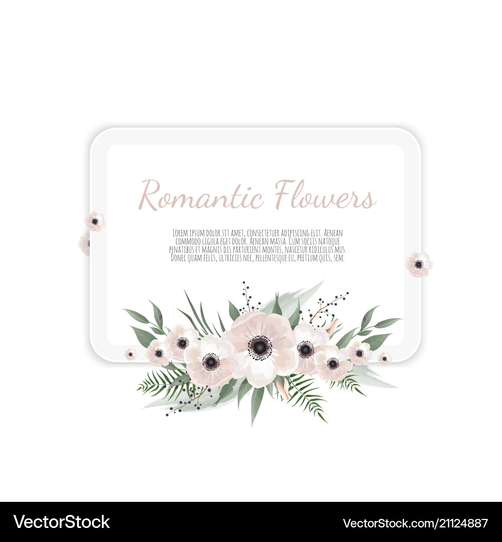 Floral design card greeting postcard Royalty Free Vector