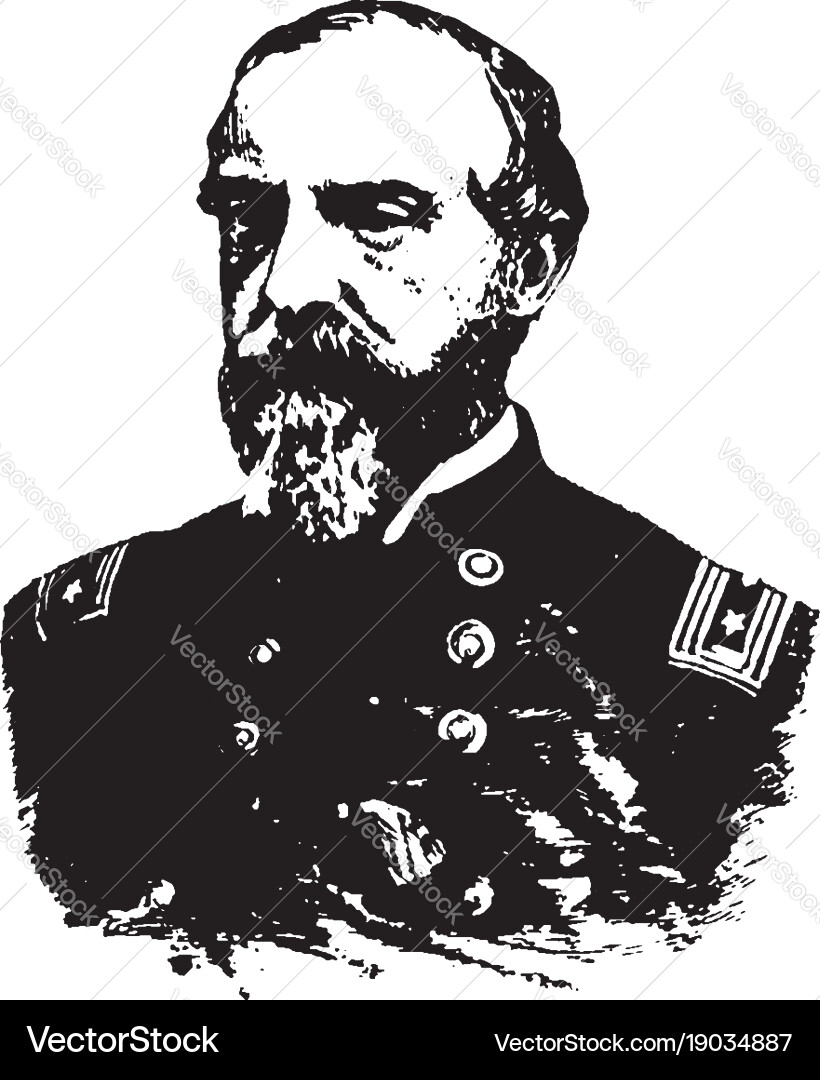 General george g meade vintage Royalty Free Vector Image