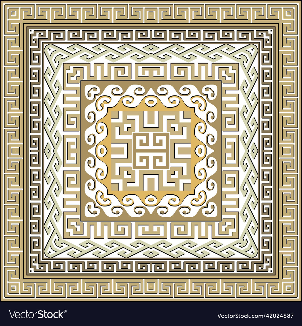 Gold square frames seamless pattern modern Vector Image