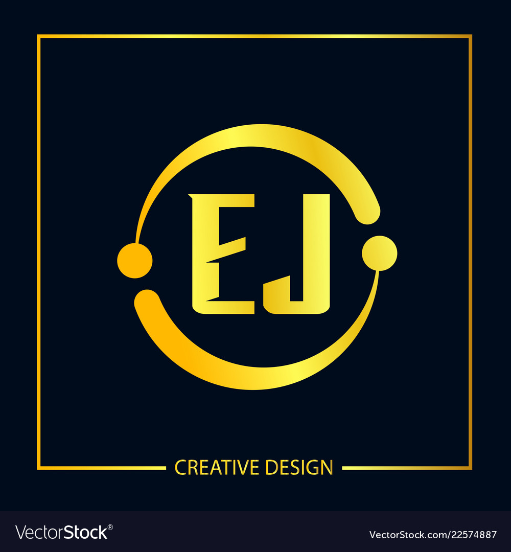 Initial ej letter logo template design Royalty Free Vector