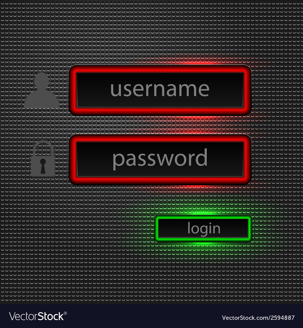 Login menu Royalty Free Vector Image - VectorStock