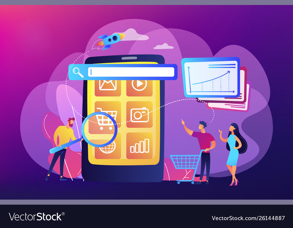 Mobile media optimization concept Royalty Free Vector Image