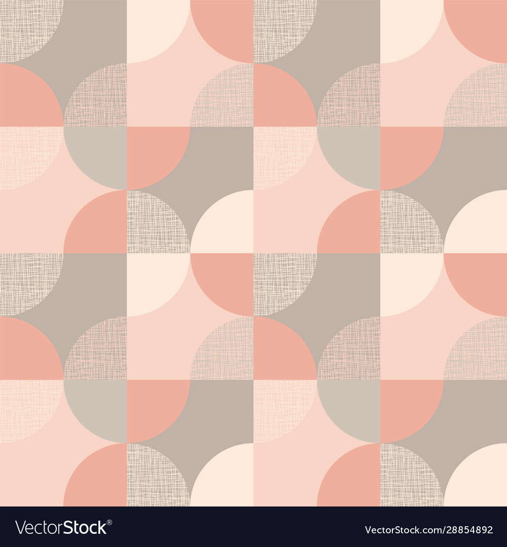 Circular geometric shapes seamless pattern Vector Image