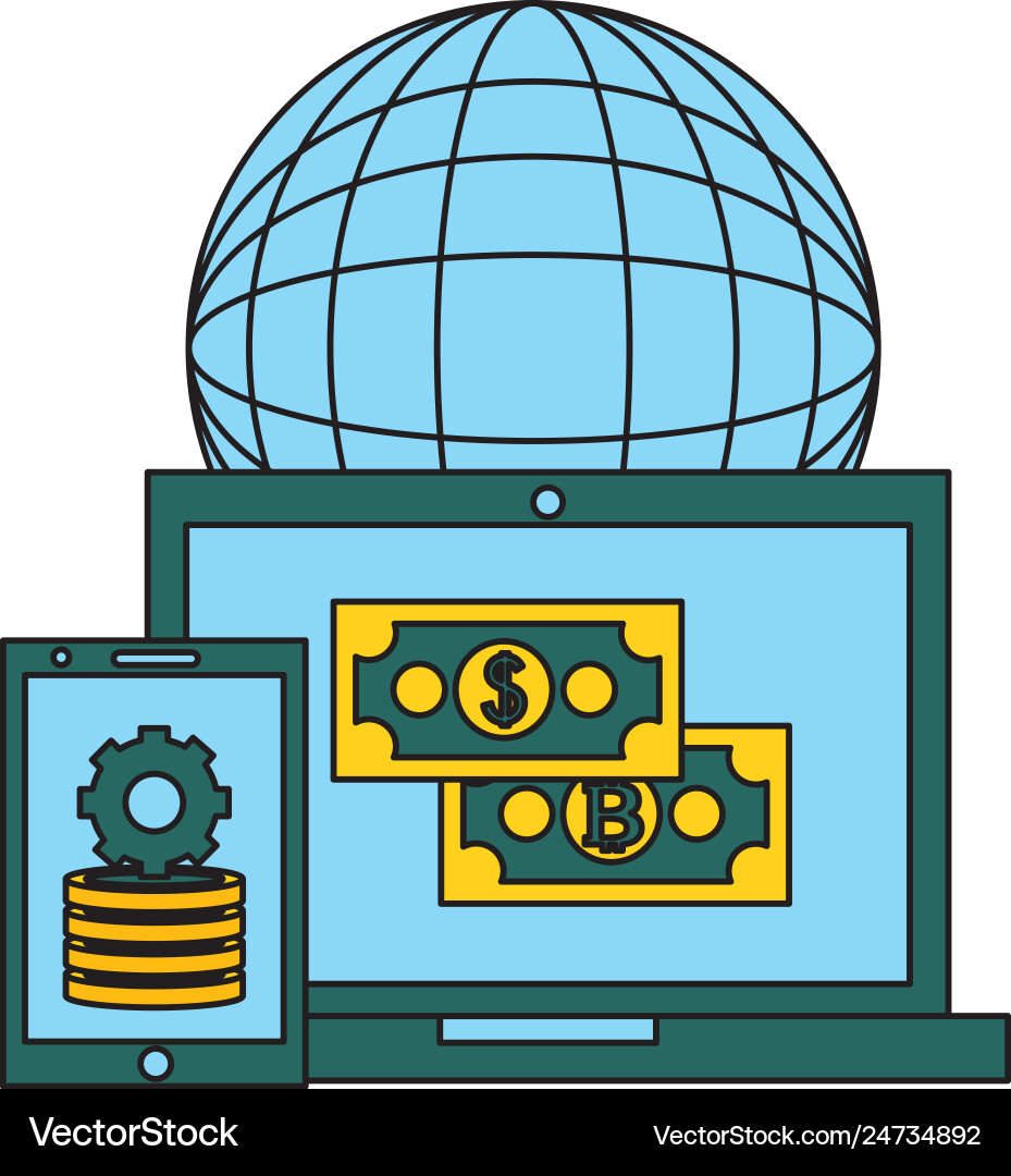 Fin tech business Royalty Free Vector Image - VectorStock