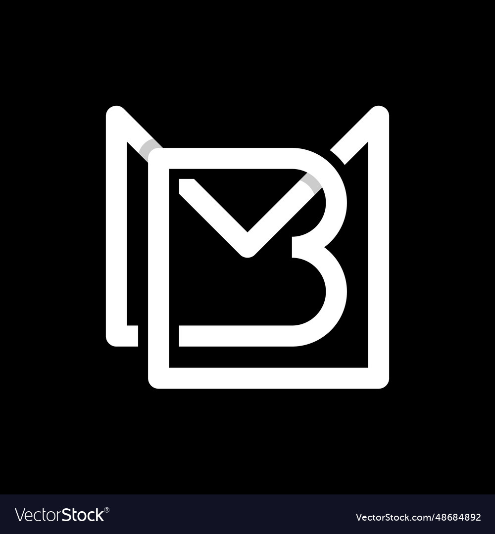 Initials monogram mb logo Royalty Free Vector Image