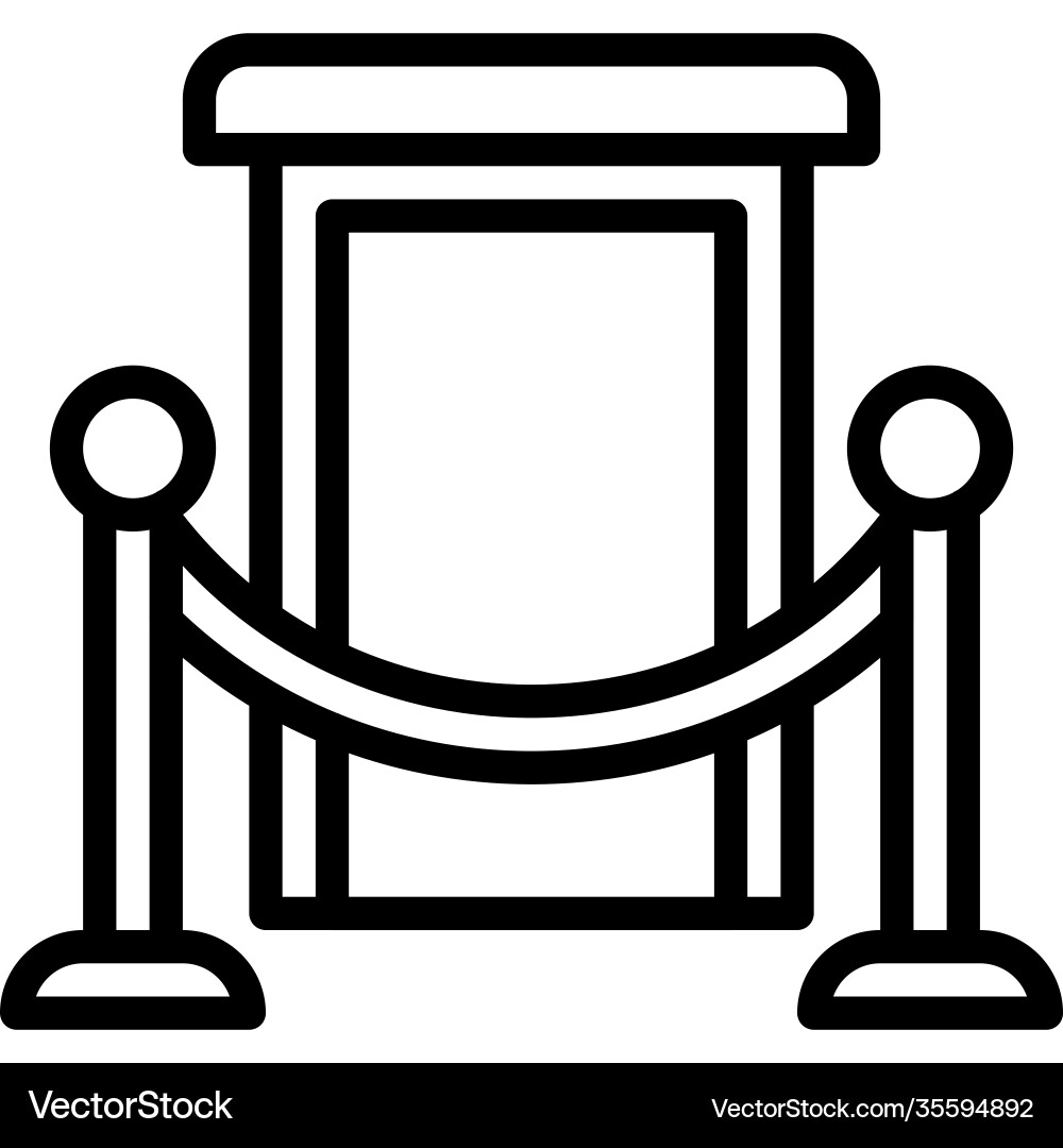Opening ceremony icon birthday party related Vector Image