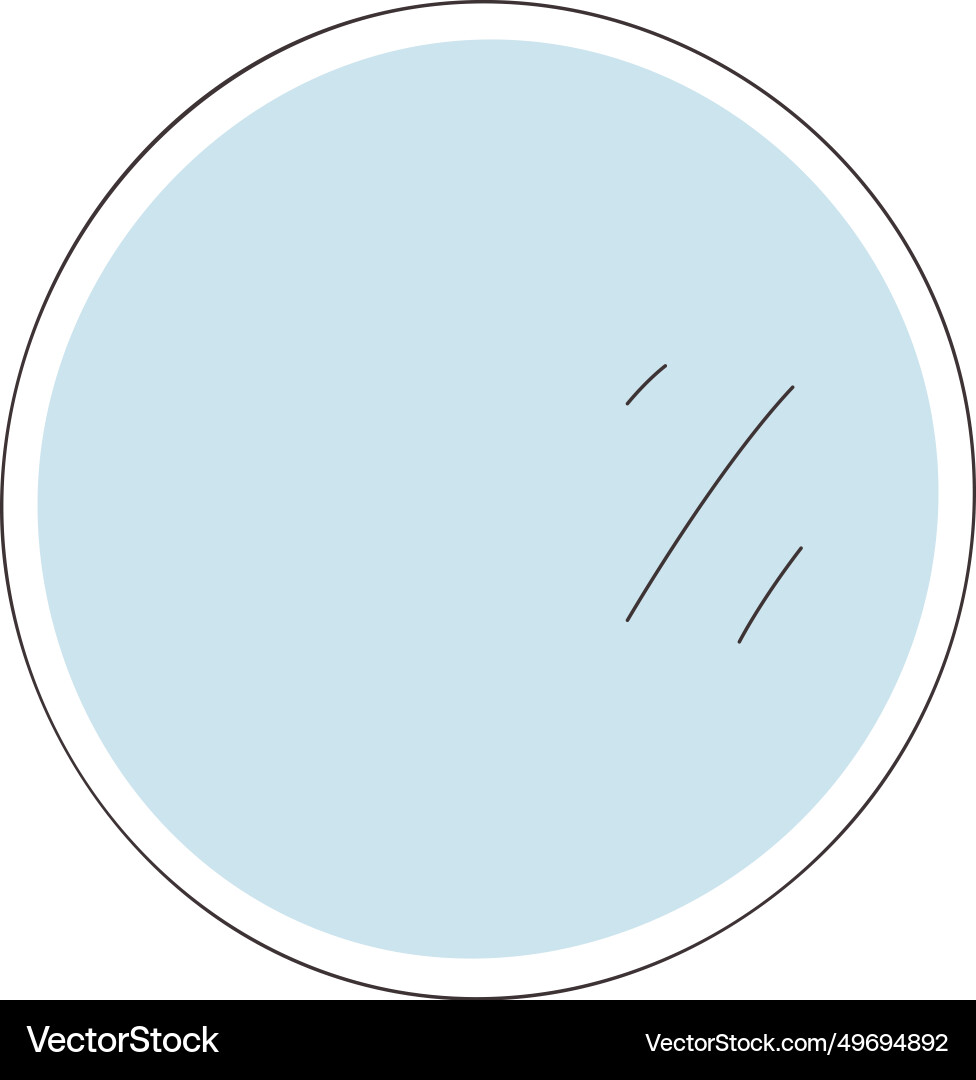Round mirror furniture Royalty Free Vector Image