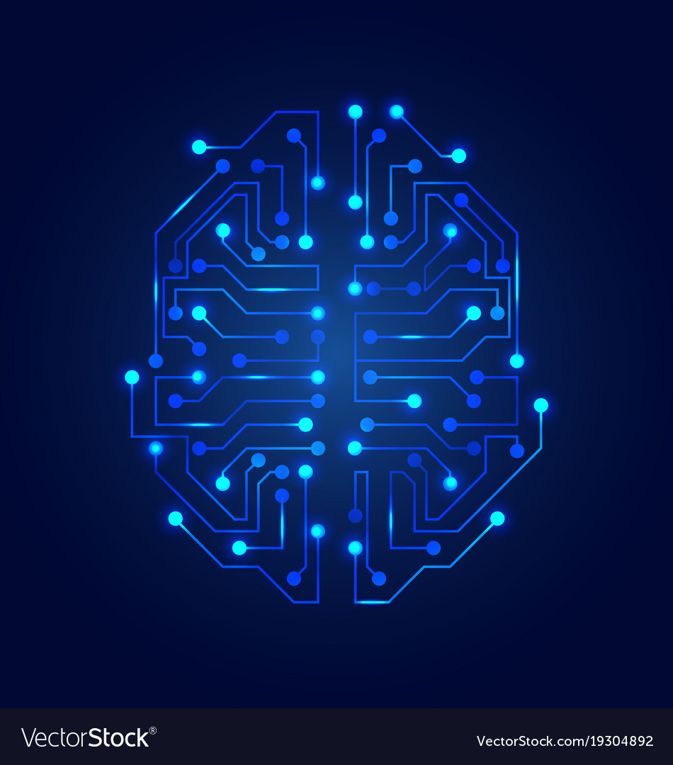 Stylized brain circuit board texture electricity Vector Image Stylized brain circuit board texture electricity Vector Image