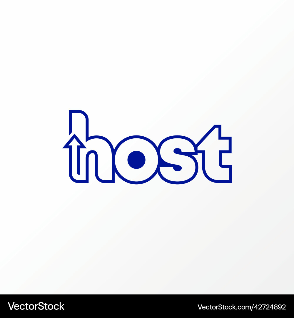Unique letter or writing host sans serif arrow up Vector Image