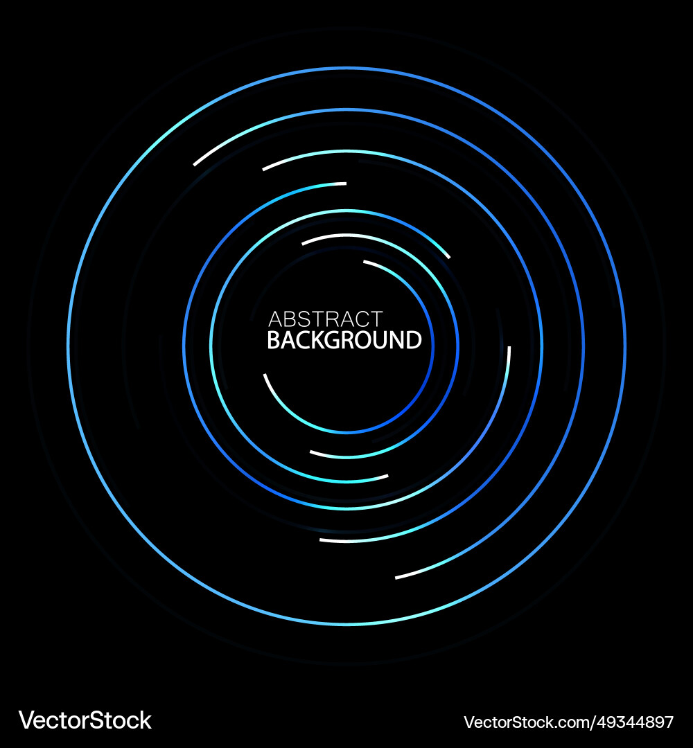 Abstract background of glowing circles technology Vector Image