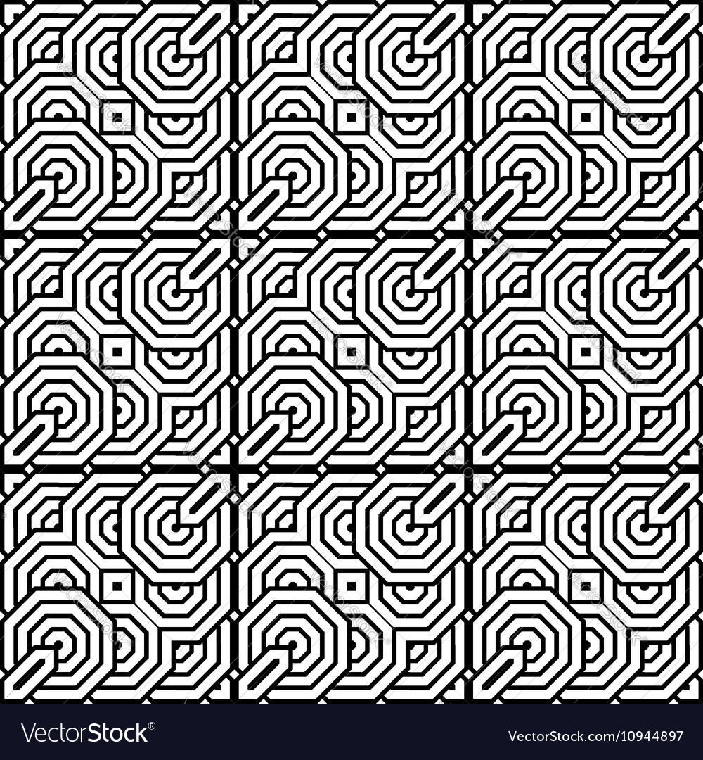 Design seamless monochrome geometric pattern Vector Image