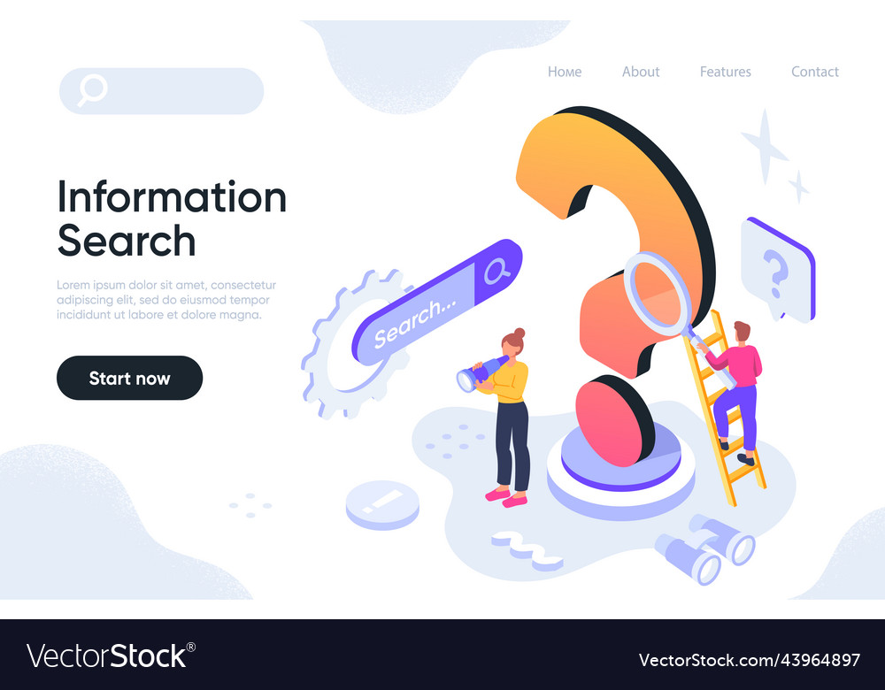 Frequently asked questions concept Royalty Free Vector Image