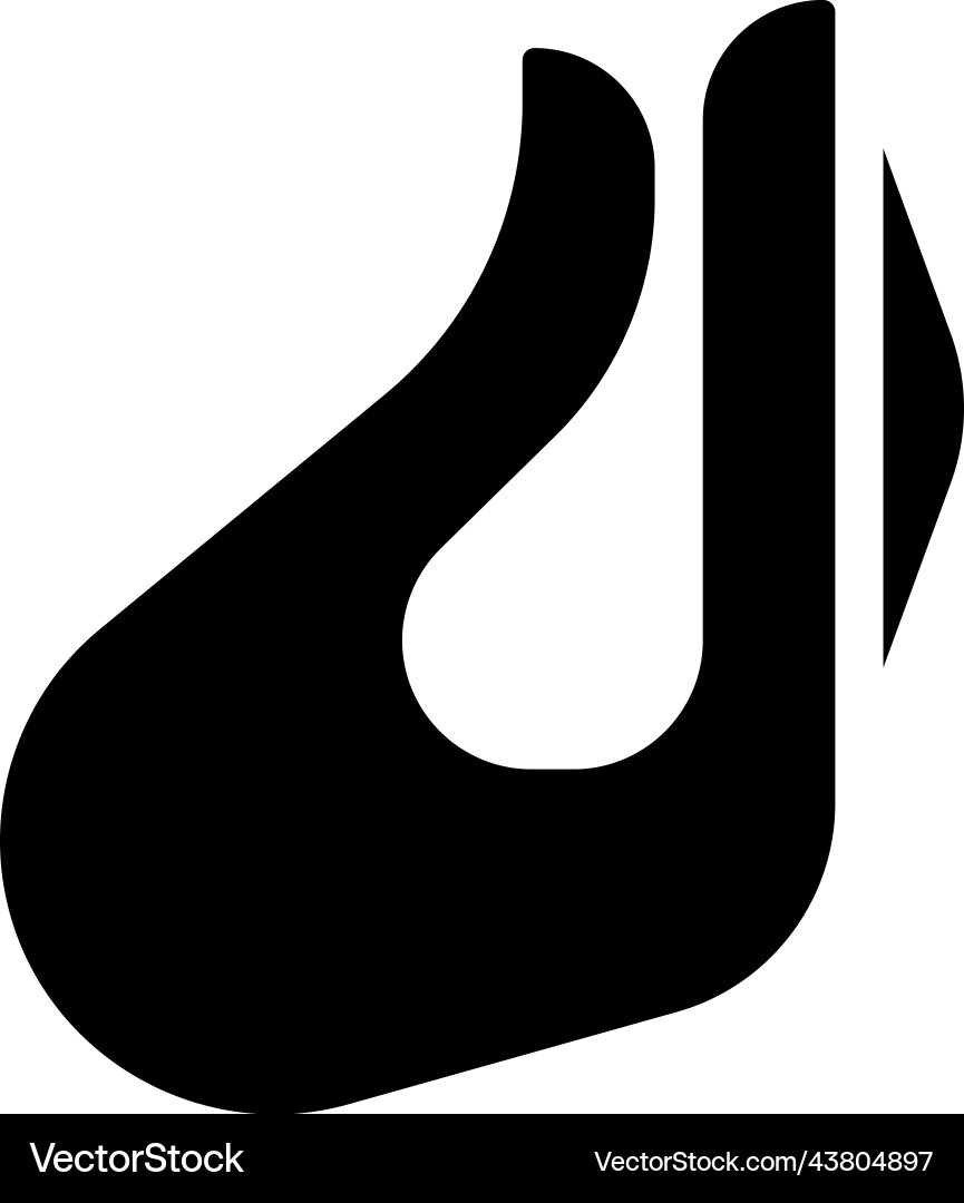 Italian hand gesture black glyph icon Royalty Free Vector