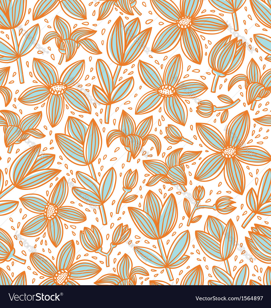 Lined floral pattern Royalty Free Vector Image