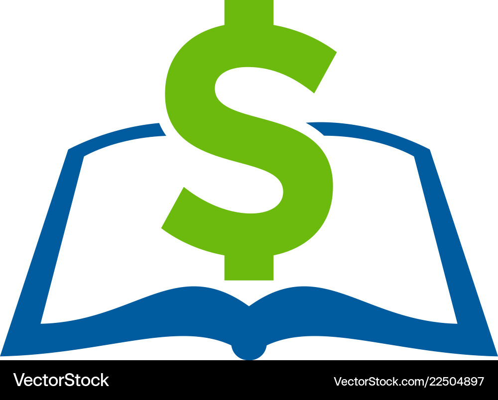 Money book logo icon design Royalty Free Vector Image