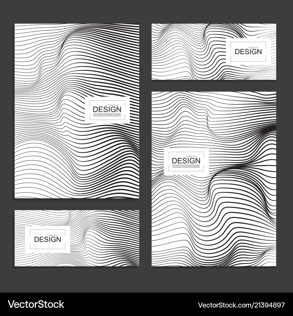 Set of book covers and banners design Royalty Free Vector
