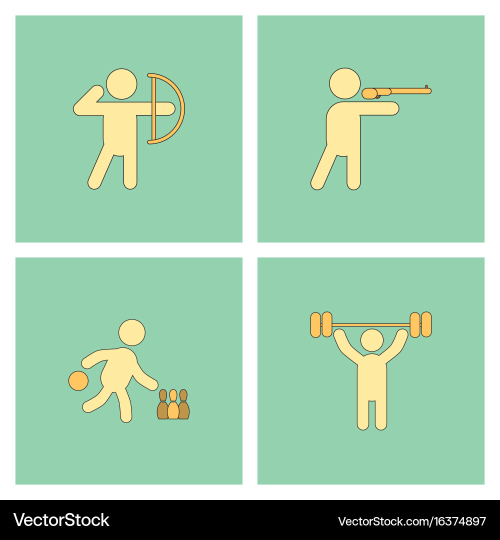 Set of olympic game design Royalty Free Vector Image