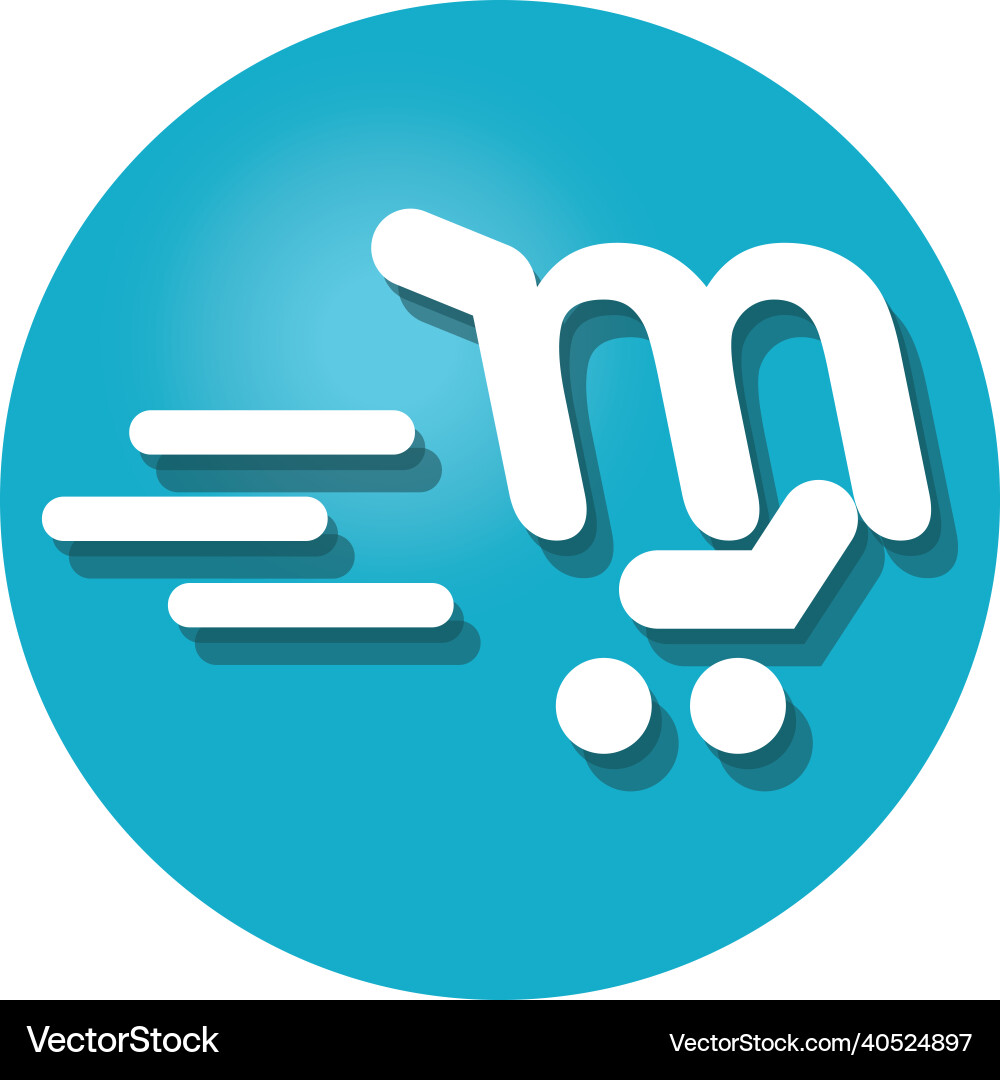 Shopping cart icon for m Royalty Free Vector Image