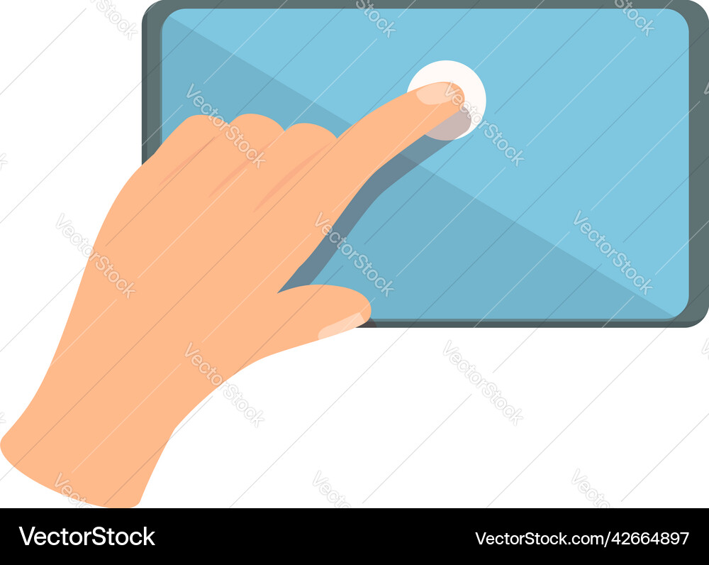 Smartphone touch icon cartoon phone screen Vector Image