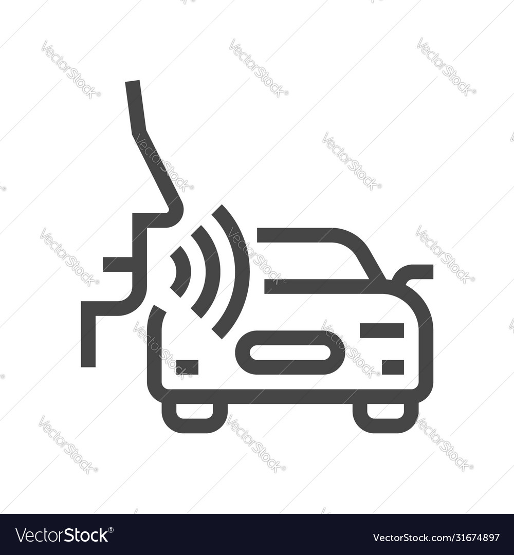 Voice command control recognition line Royalty Free Vector
