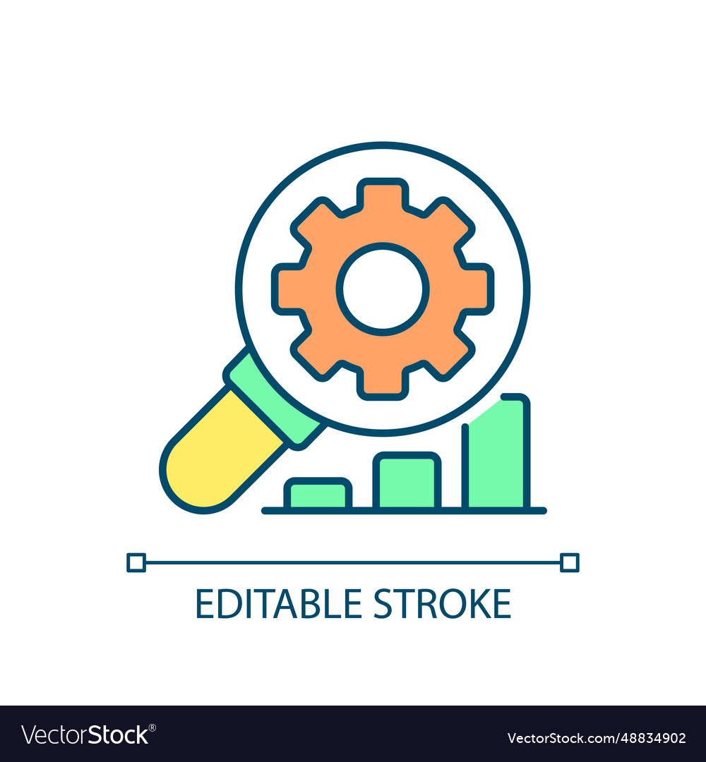 2d editable colorful thin line vibration analysis Vector Image 2d editable colorful thin line vibration analysis Vector Image