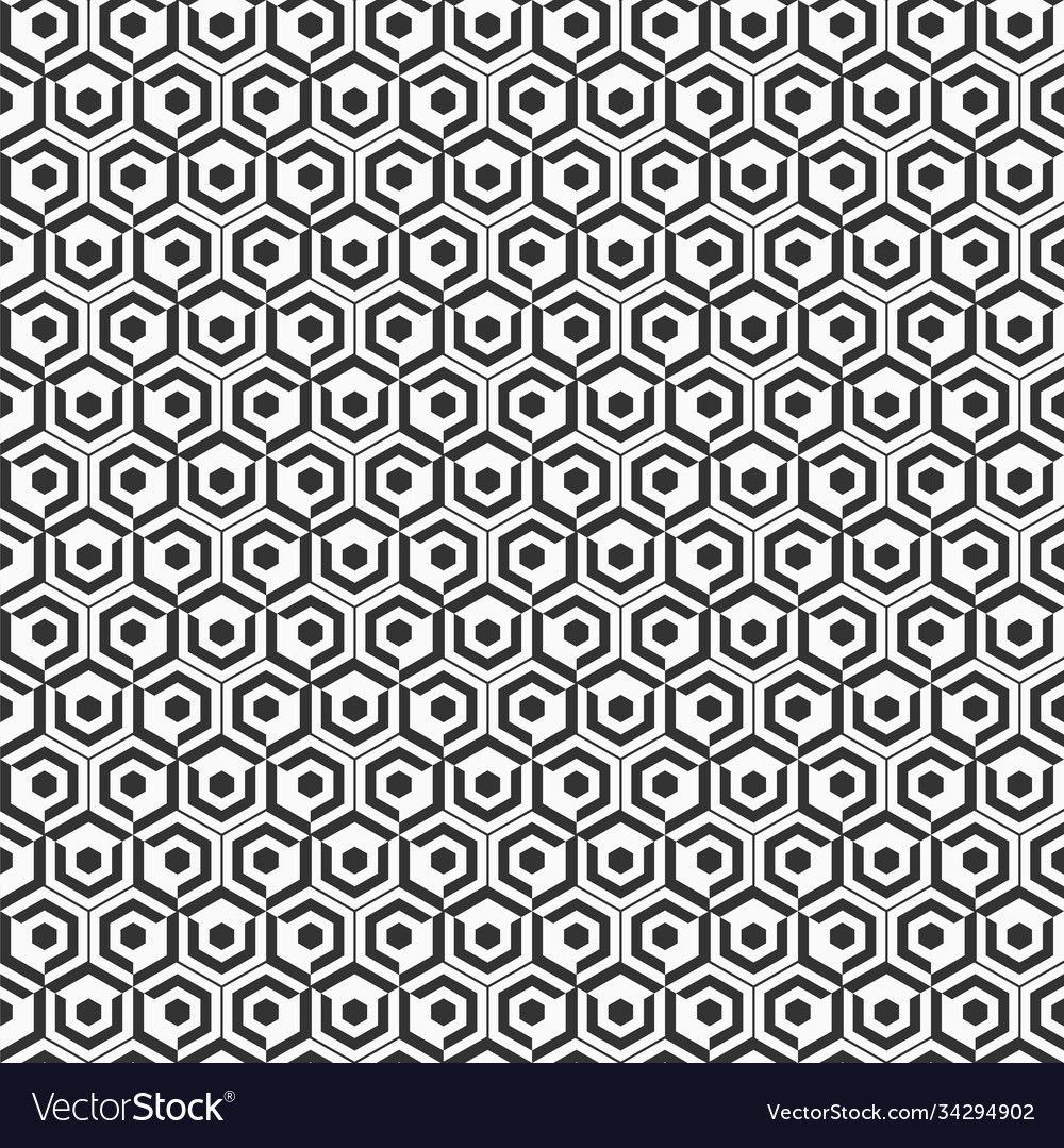 Abstract seamless hexagons pattern Royalty Free Vector Image