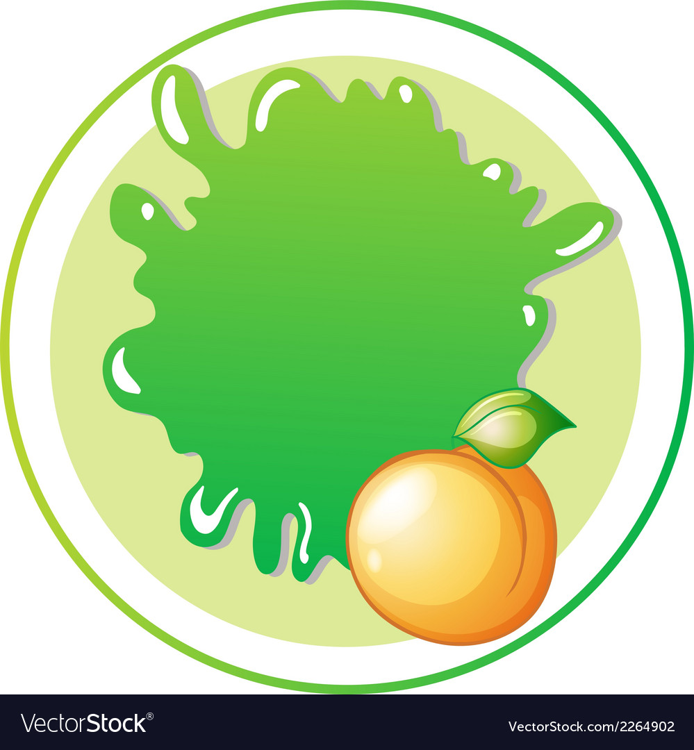 An empty round template with orange Royalty Free Vector