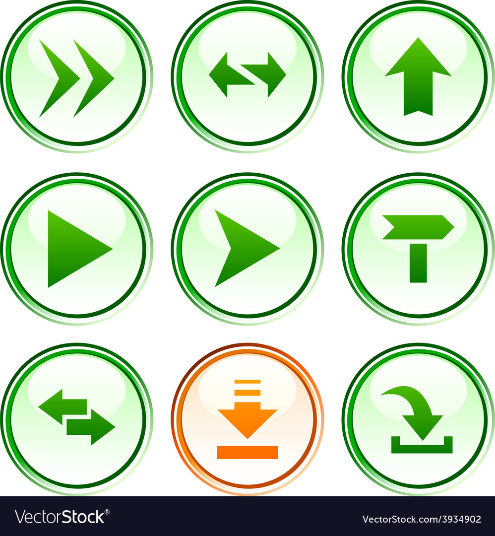 Arrows buttons Royalty Free Vector Image - VectorStock