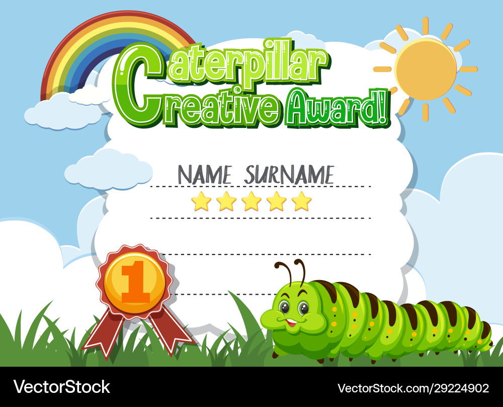 Certificate template for creative award Royalty Free Vector