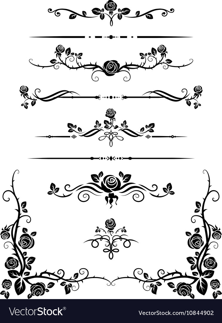 Decorative elements Royalty Free Vector Image - VectorStock