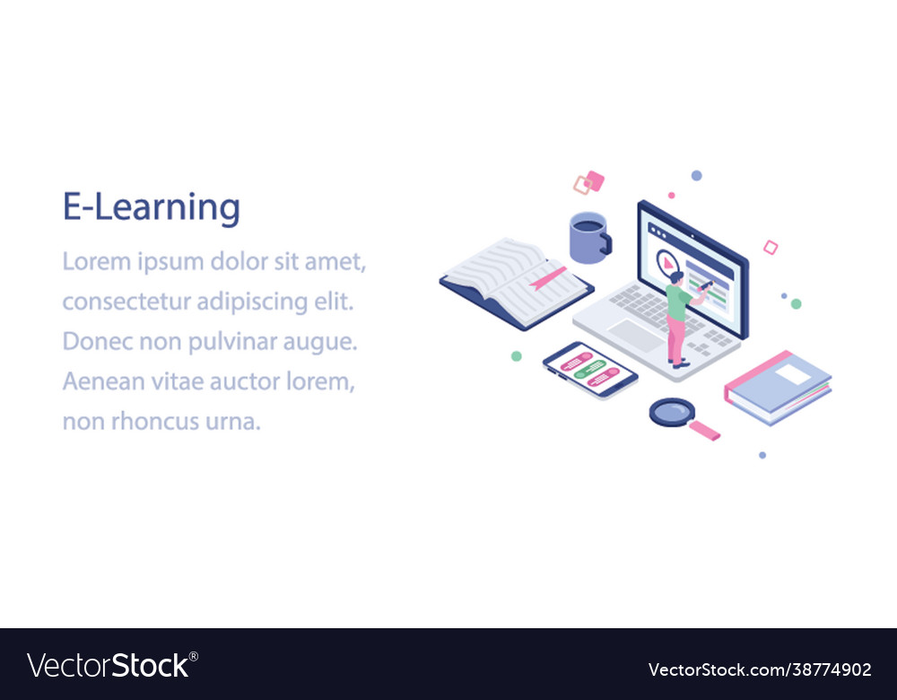 E learning Royalty Free Vector Image - VectorStock