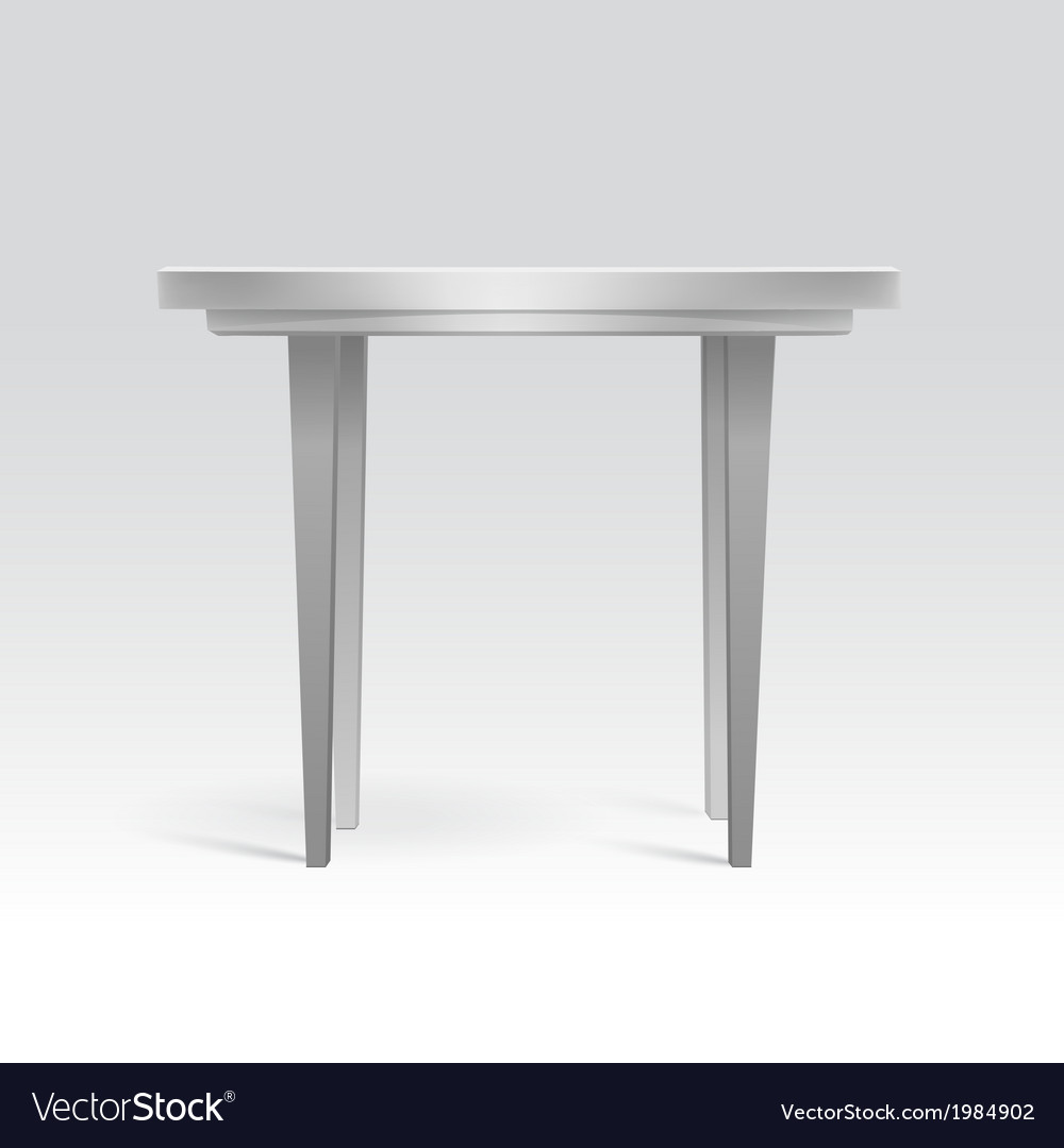 Empty round table Royalty Free Vector Image - VectorStock