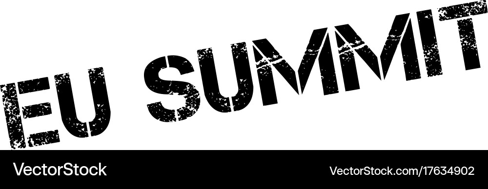 Eu summit rubber stamp Royalty Free Vector Image