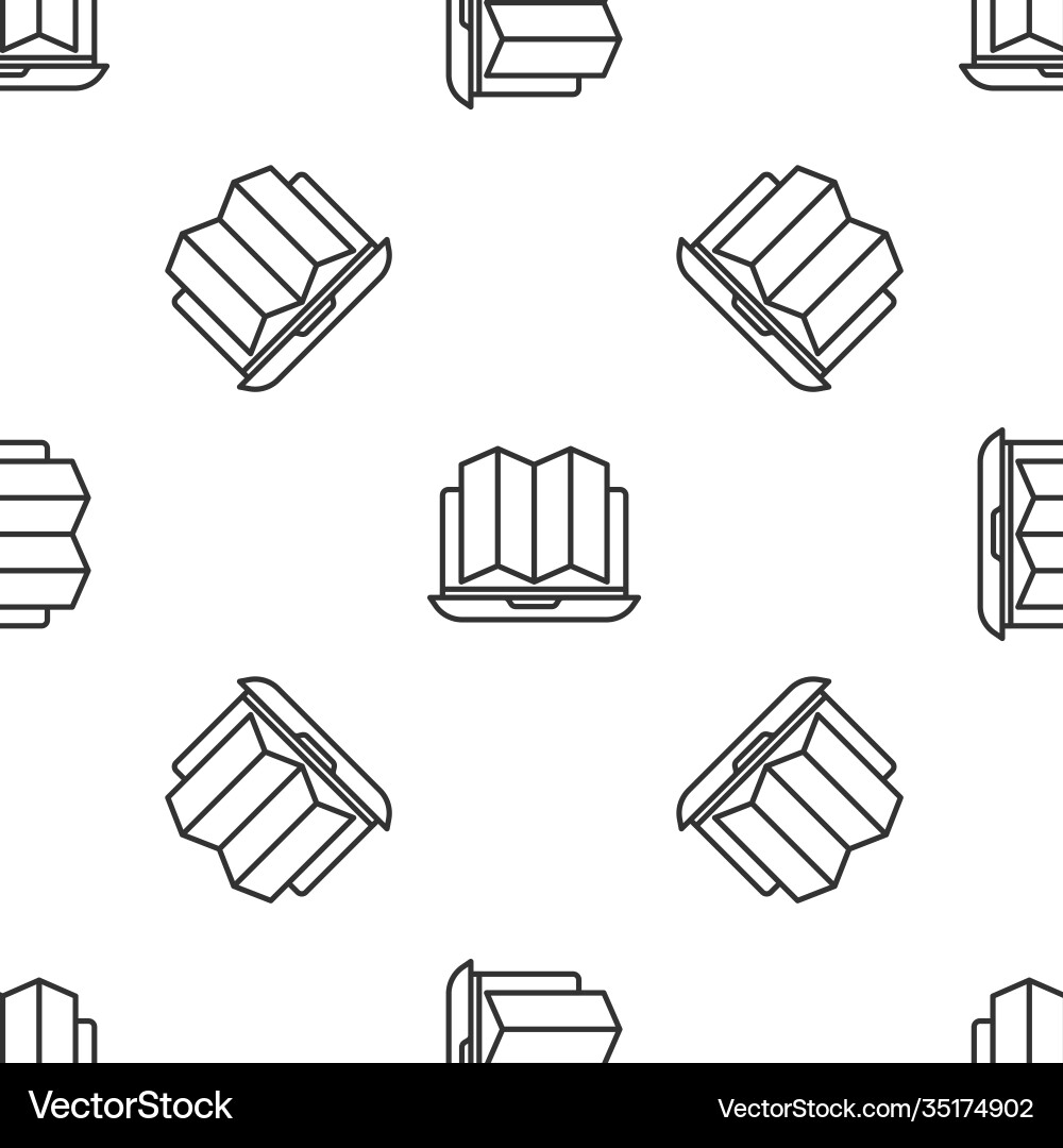 Grey line location forest on a map Royalty Free Vector Image