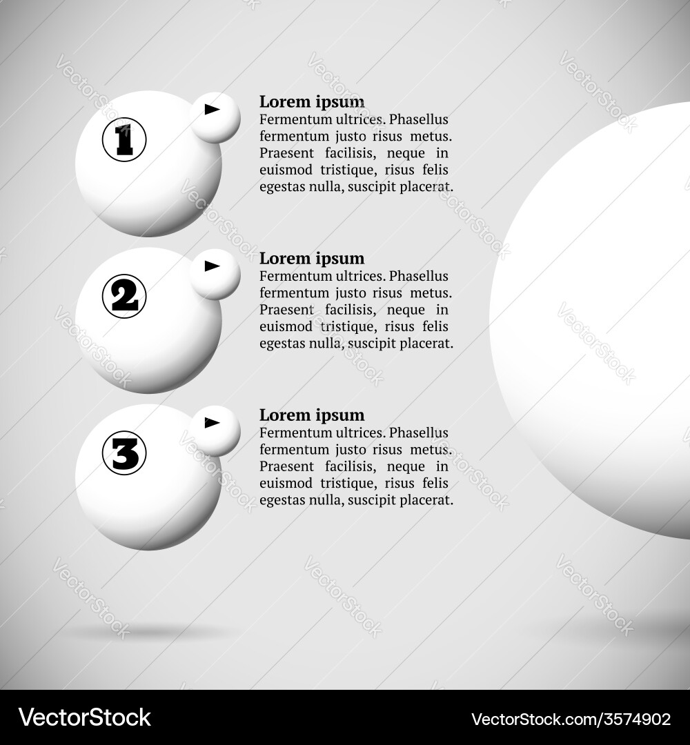 Infographics with group of flying balls Royalty Free Vector
