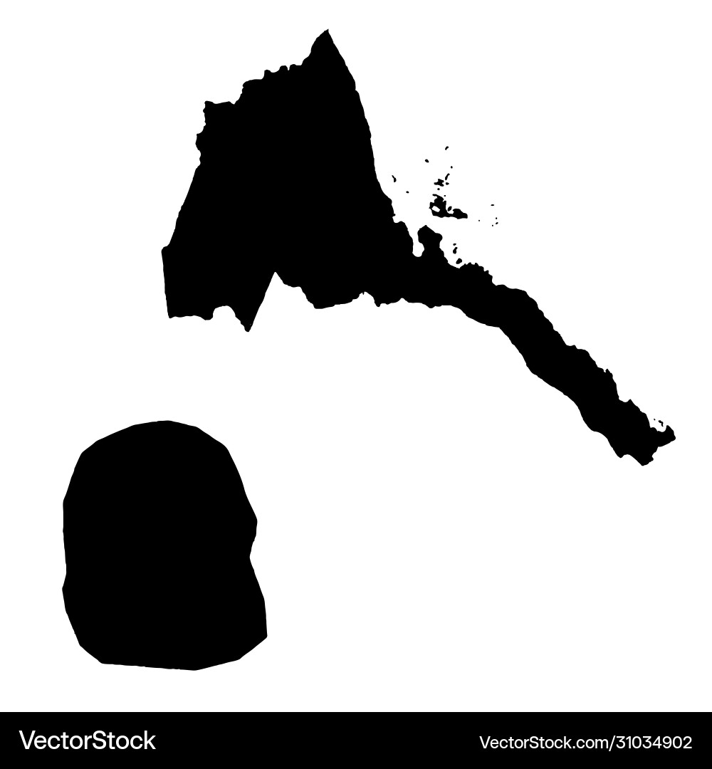Map eritrea and asmara country and capital Vector Image